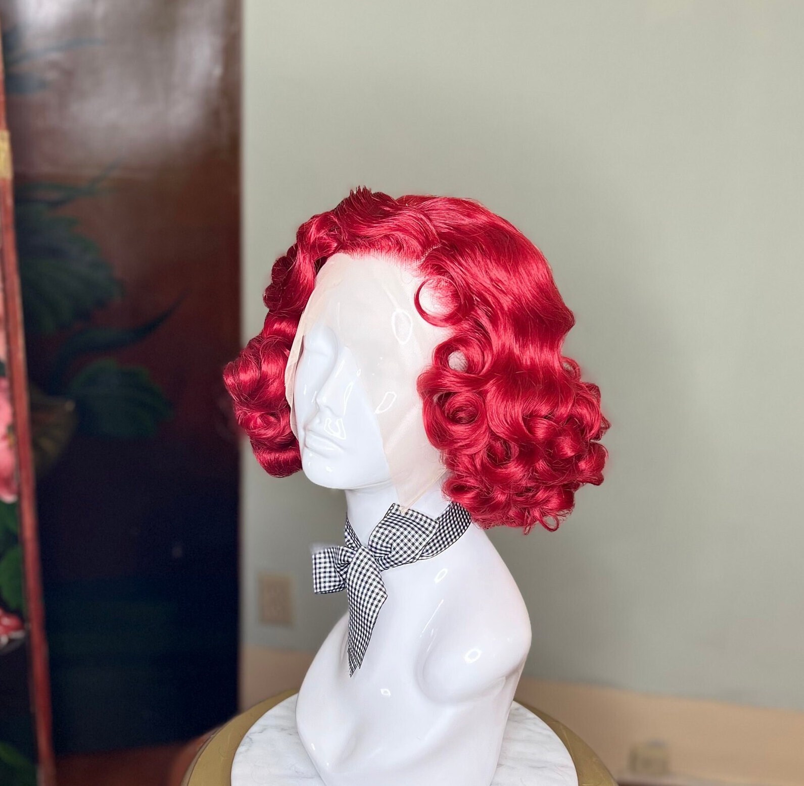 Ruby Red Finger Waves Wig, 1920s 1930s Hairstyle! Be a Flapper in This ...