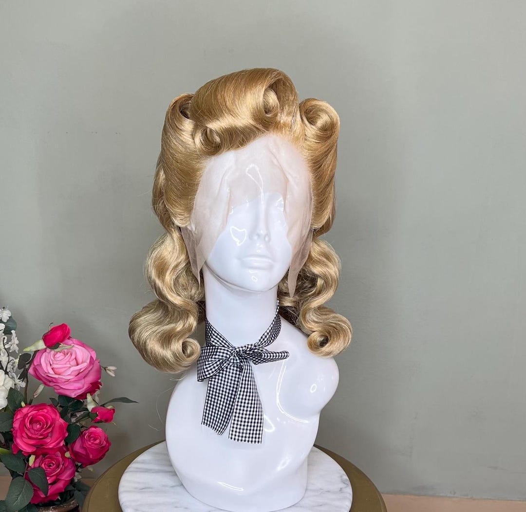Victory Rolls Wig, Golden Blonde Lace Front, Pinup Hairstyle - Etsy