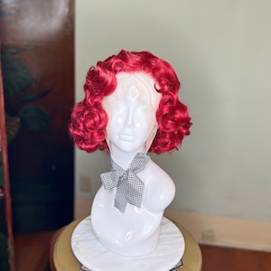 Ruby Red Finger Waves Wig, 1920s 1930s Hairstyle Be a Flapper in This ...