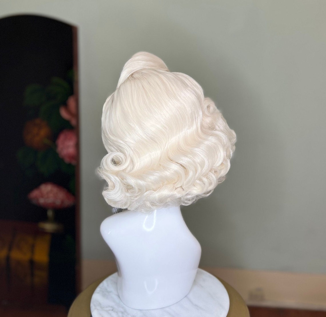 Custom Platinum Blonde Wig: 1950s Jane Russell Pinup Hairstyle - Etsy