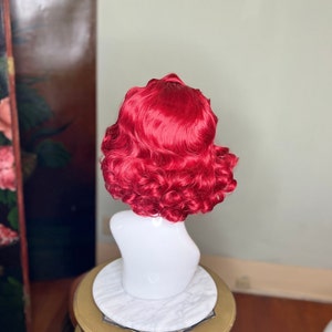 Ruby Red Finger Waves Wig, 1920s 1930s Hairstyle Be a Flapper in This ...
