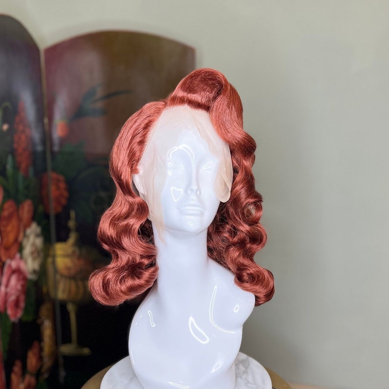 1940s Glamour Girl Redhead Vintage Wig: Rita Hayworth Inspired - Etsy
