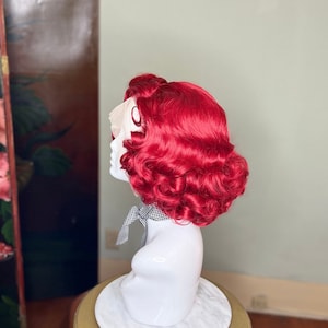 Ruby Red Finger Waves Wig, 1920s 1930s Hairstyle Be a Flapper in This ...