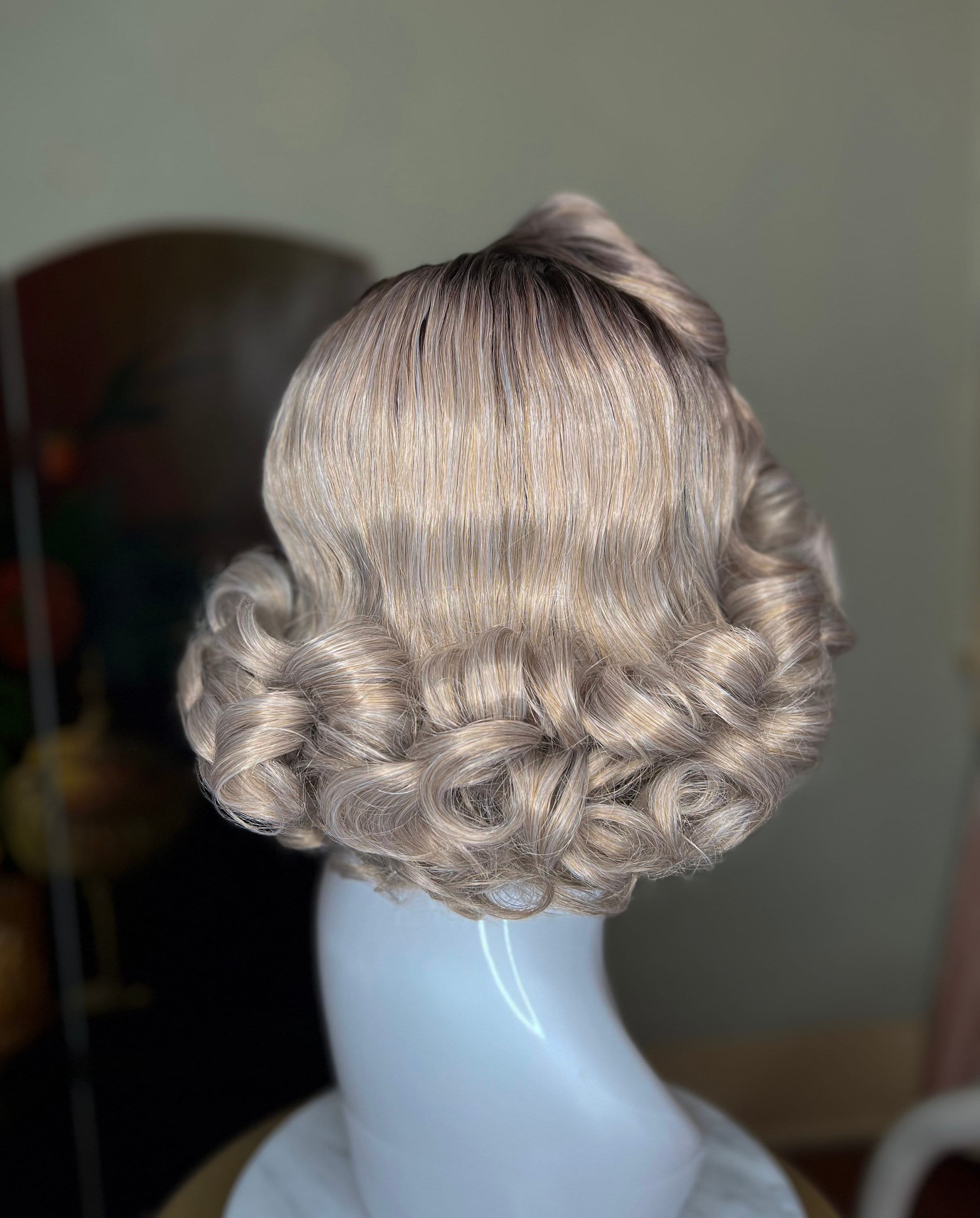 MADE TO ORDER Vintage Wig, Burlesque Inspired, 1950s, Ash Blonde With ...