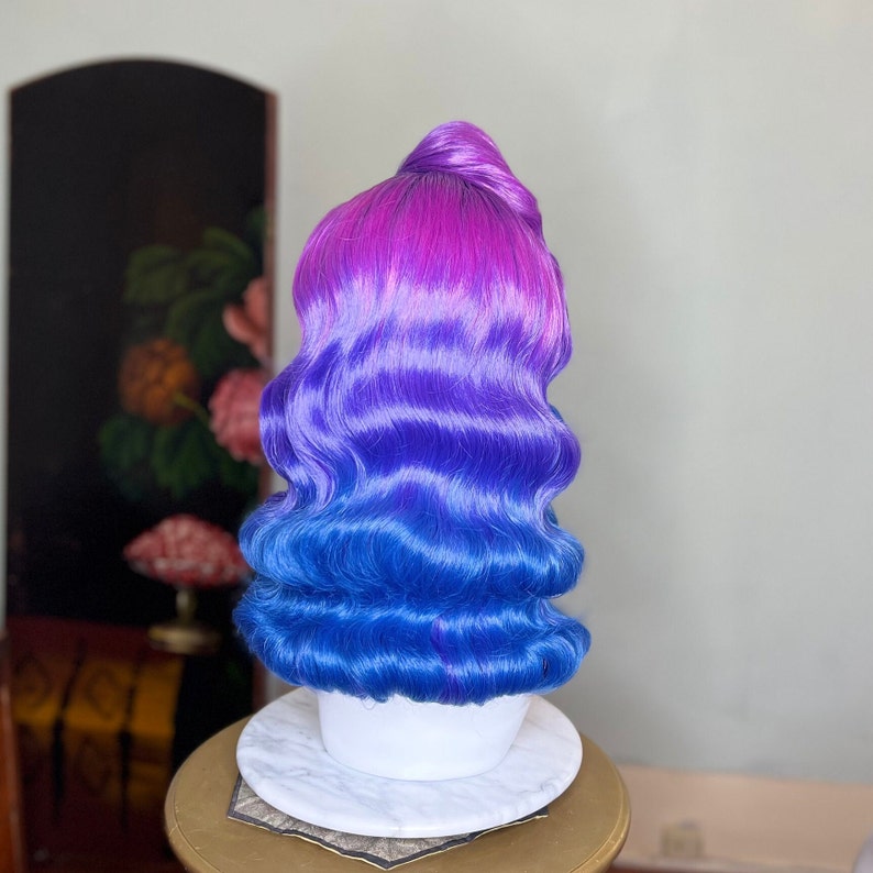 Jessica Rabbit Inspired Wig: Custom Purple Blue Waves, Pinup Hair - Etsy