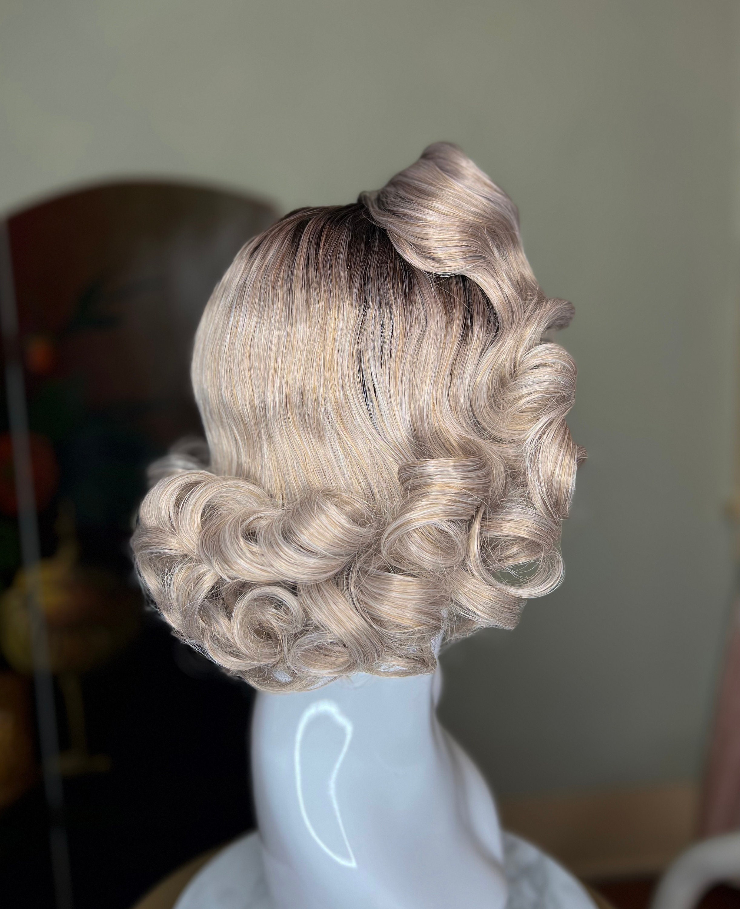 MADE TO ORDER Vintage Wig, Burlesque Inspired, 1950s, Ash Blonde With ...