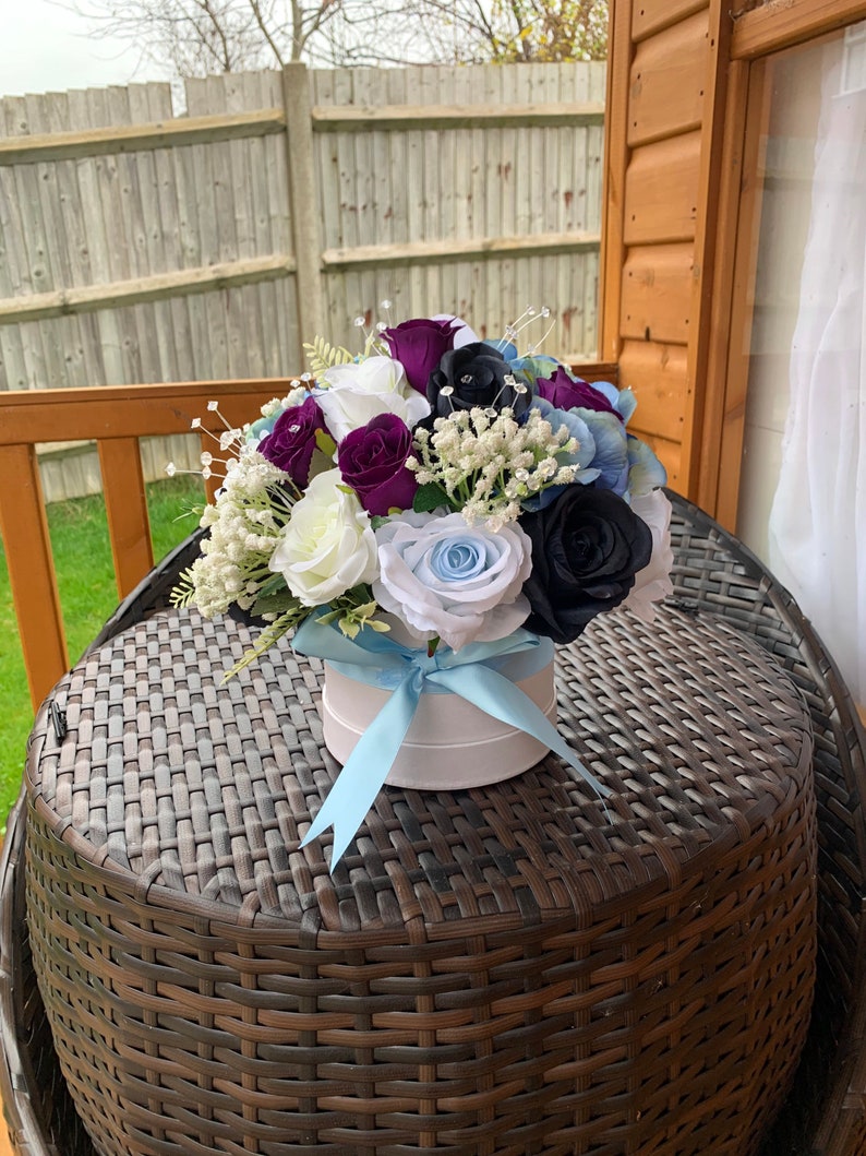 Hat Box Floral Arrangement - Etsy