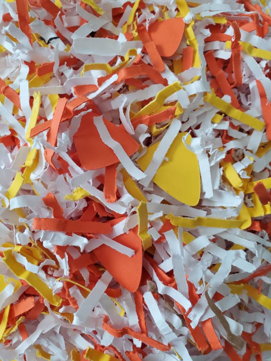 Candy Corn Scented Packaging Shred, White, Orange, Yellow Packaging ...