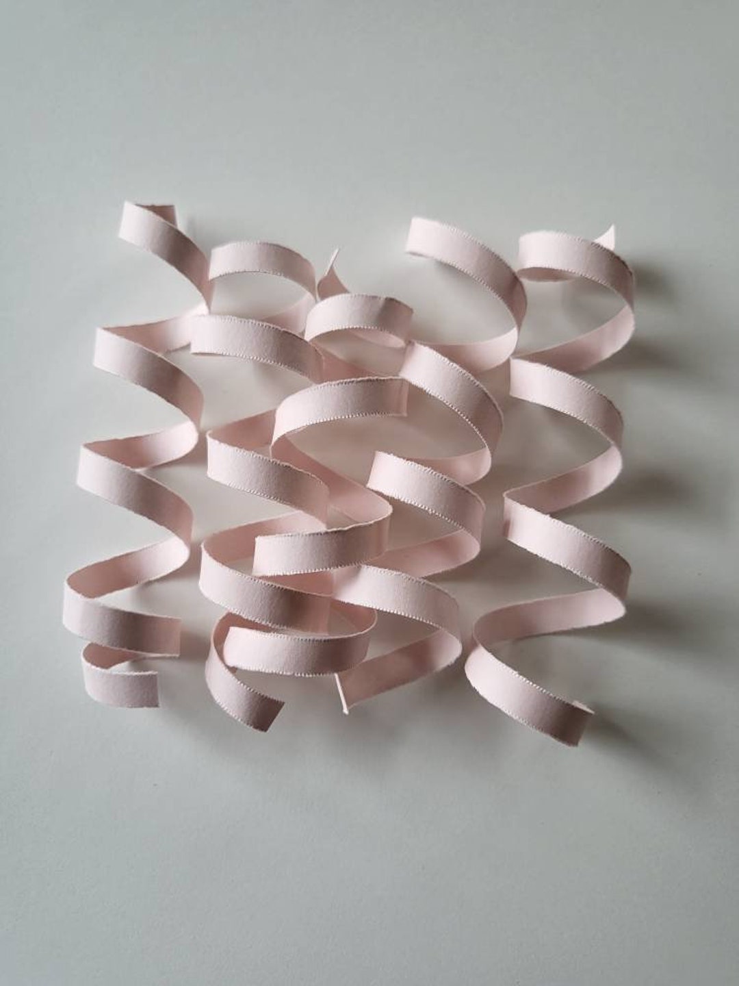 50 Blush Pink Confetti Curls, Blush Pink Confetti, Curly Paper Strips ...