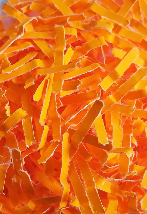 Neon Orange Packaging Shred Crinkle Cut Paper Orange Shred | Etsy