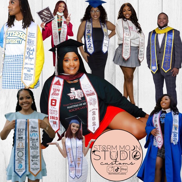 Greek Graduation Stole - Etsy