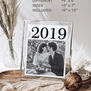 Photo Table Numbers Wedding Table Numbers With Picture Printable Table ...