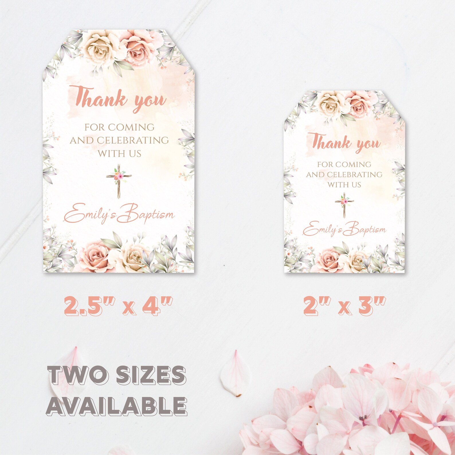 Baptism Favor Gift Tag Template Baptism Favors Personalized - Etsy