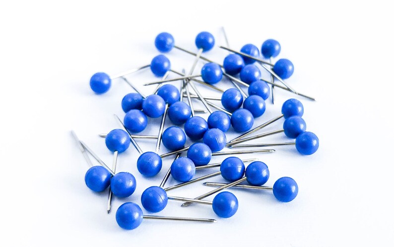Dark Blue Push Pins 100 Pc Map Push Pins Dark Blue Ball - Etsy
