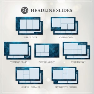 Memorial Service Slideshow Obituary Template for Men Remembrance for ...