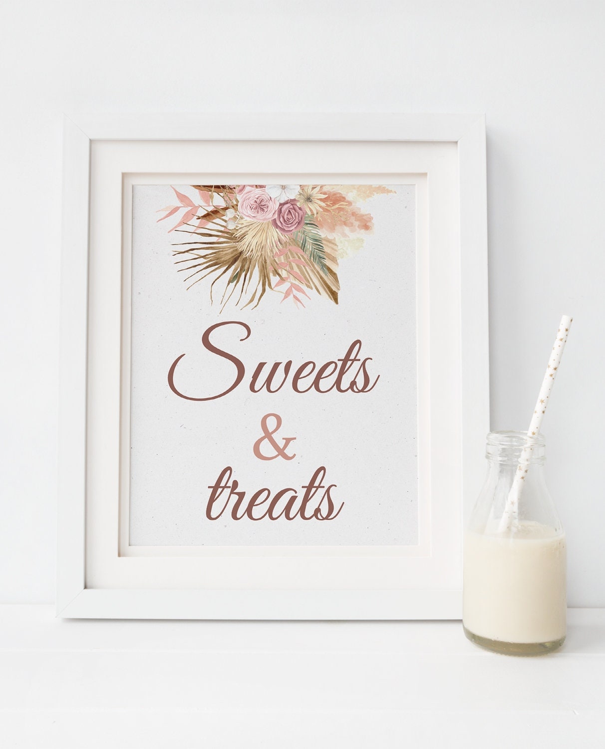 Sweet Table Sign Boho Bridal Shower Candy Bar Please Take a - Etsy