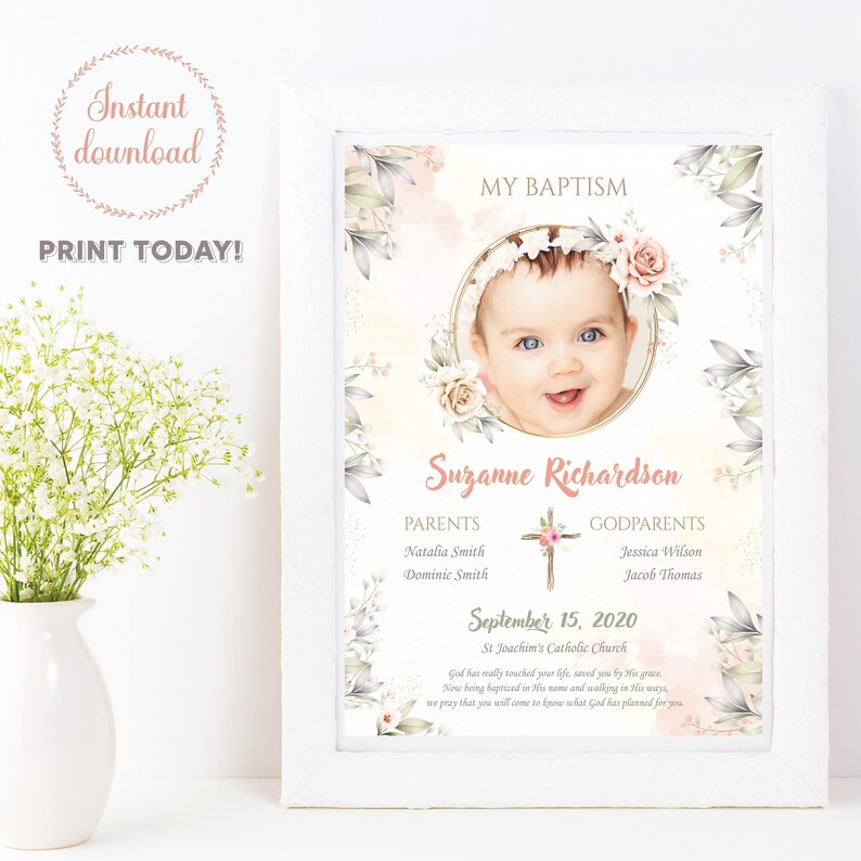 Babtism Gift Girl Baptism Chalkboard Sign Baptism Picture - Etsy