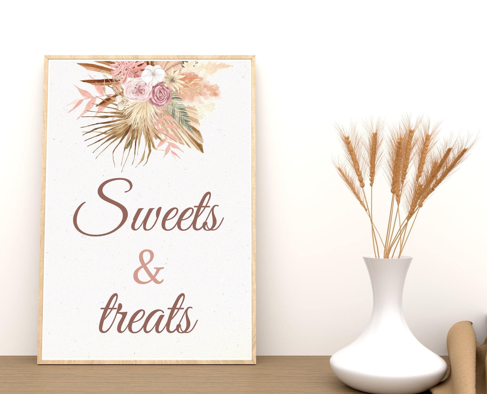 Sweet Table Sign Boho Bridal Shower Candy Bar Please Take a - Etsy