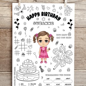 Birthday Activity Sheet | Printable Activities for Kids | Birthday ...