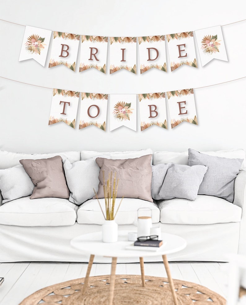 Boho Banner Template | Bridal Shower Welcome Banner | DIY Bachelorette ...
