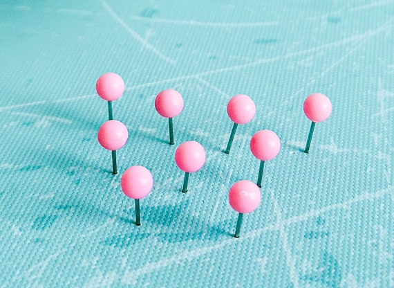 Pink push pins 100 pc map push pins pink ball push pins | Etsy