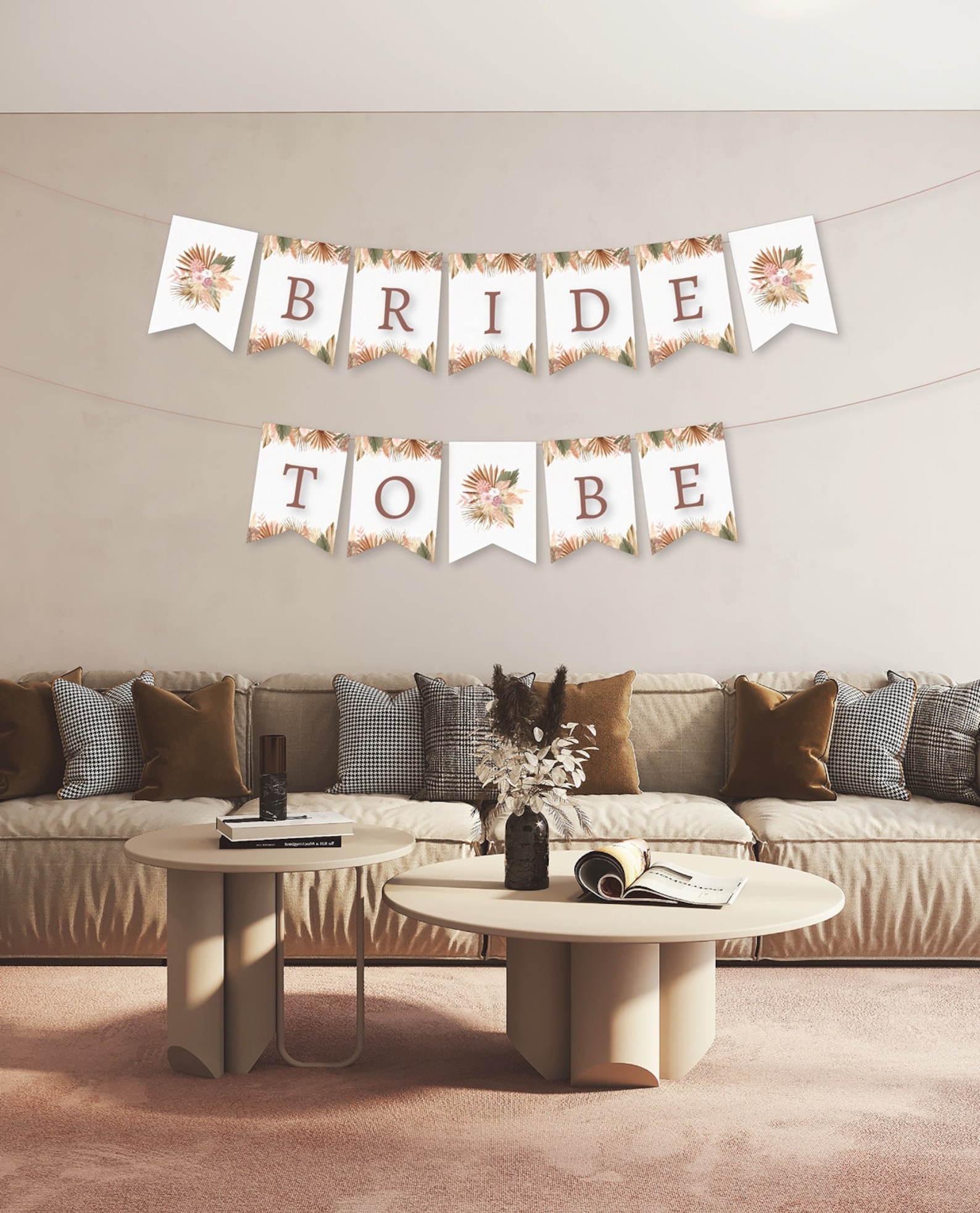 Boho Banner Template | Bridal Shower Welcome Banner | DIY Bachelorette ...