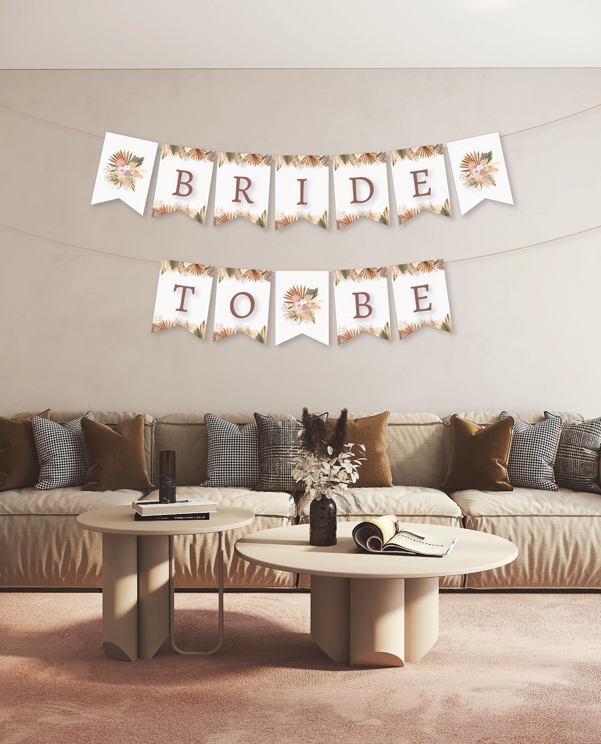 Boho Banner Template | Bridal Shower Welcome Banner | DIY Bachelorette ...