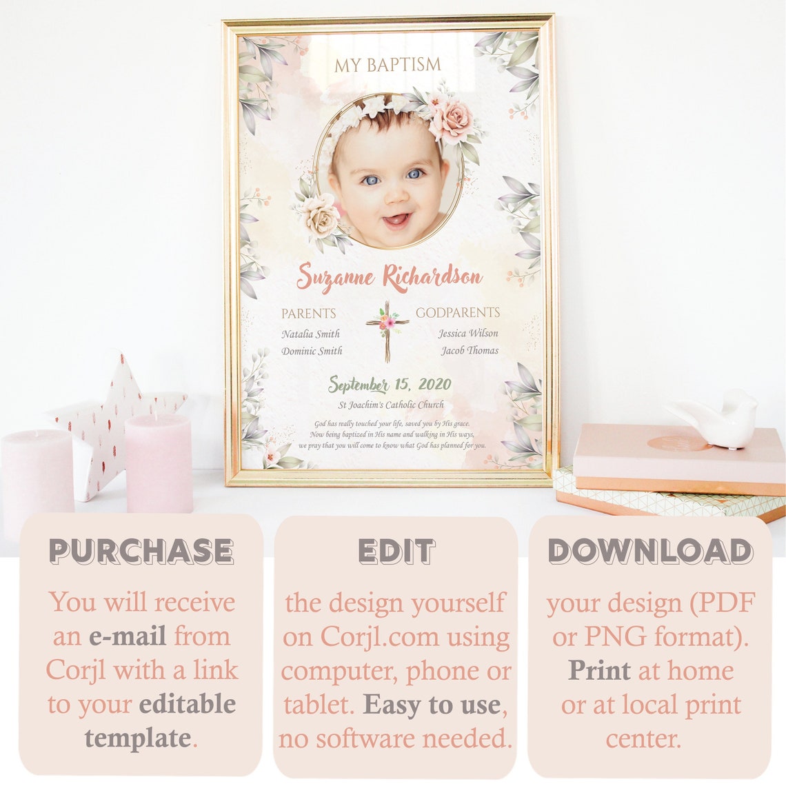 Babtism Gift Girl Baptism Chalkboard Sign Baptism Picture - Etsy