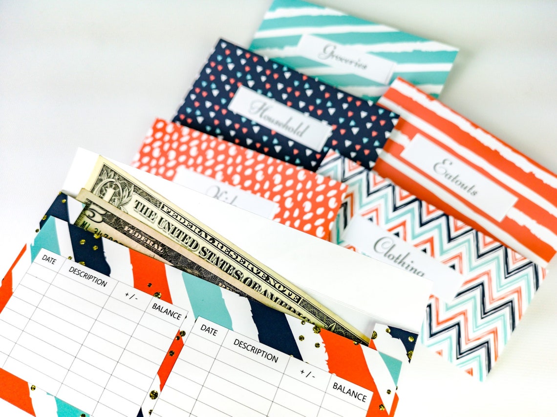 Cash Envelope Template PDF | 6 Set Printable Money Envelopes | Budget ...