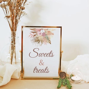 Sweet Table Sign Boho Bridal Shower | Candy Bar Please Take a Treat ...