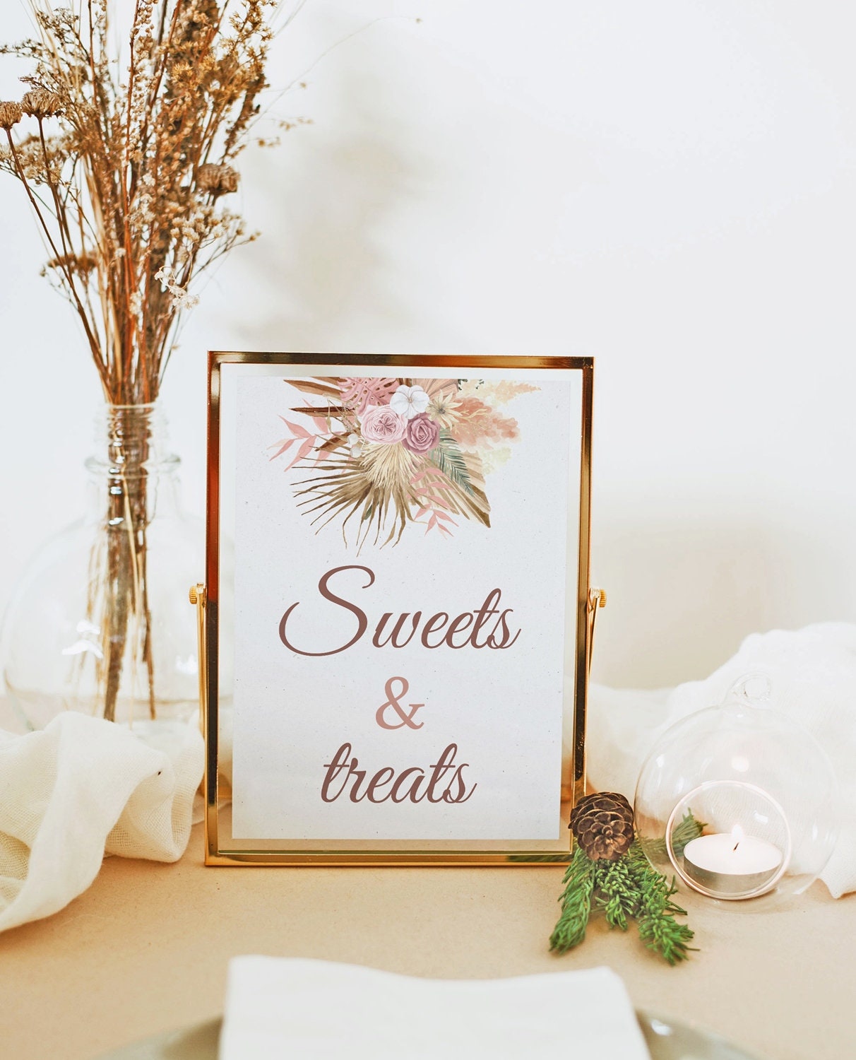 Sweet Table Sign Boho Bridal Shower Candy Bar Please Take a - Etsy