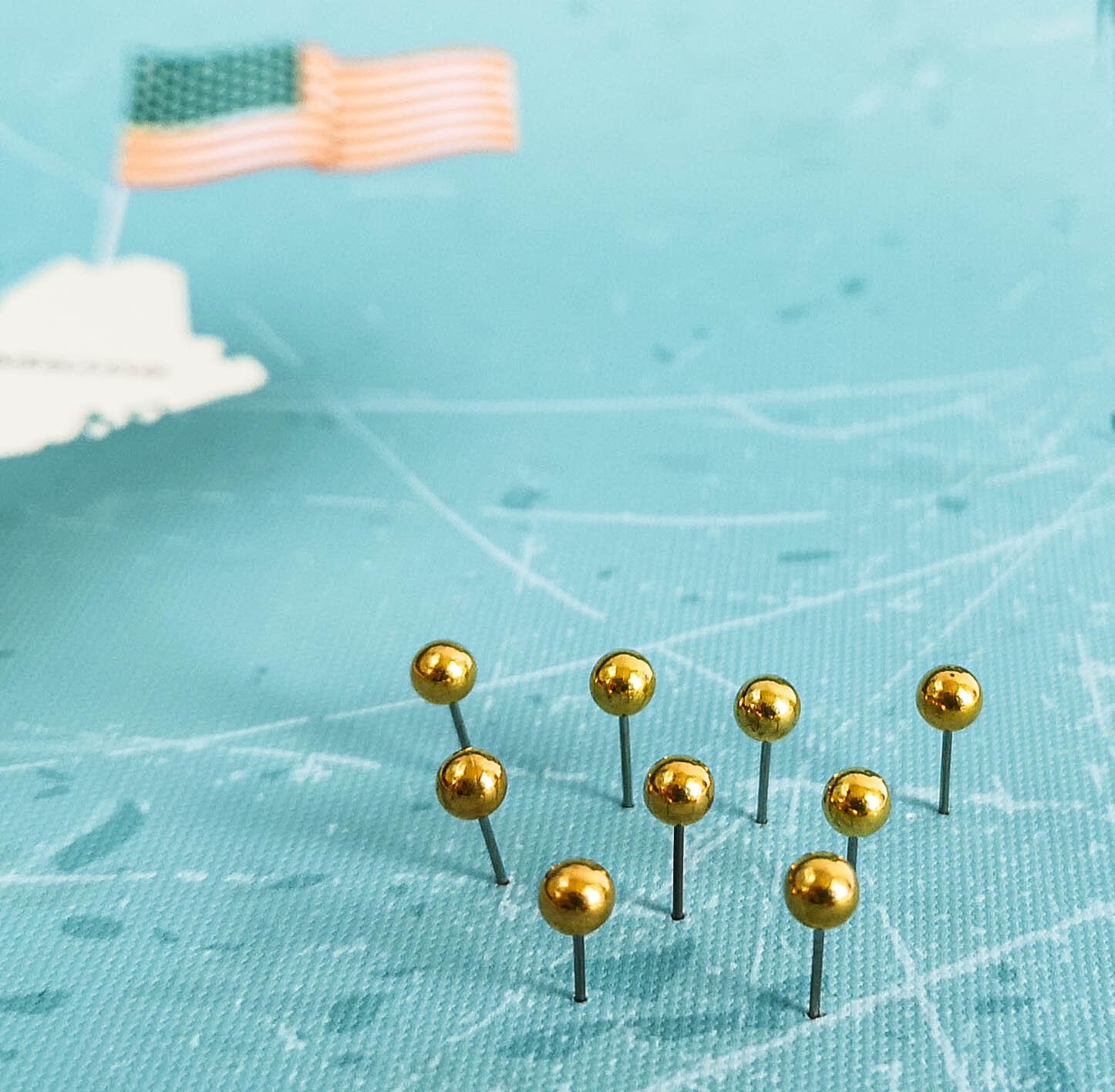 Gold Push Pins 100 Pc Map Push Pins Gold Ball Push Pins Etsy