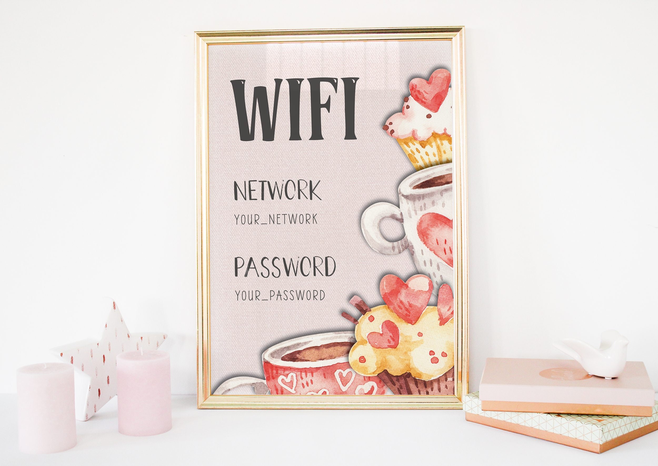 Coffe House Wifi Sign Template Wifi Password Printable - Etsy