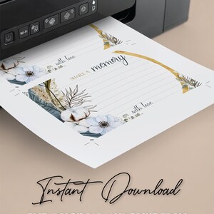 Funeral Share a Memory Sign | Printable Share a Memory Card | Blue ...