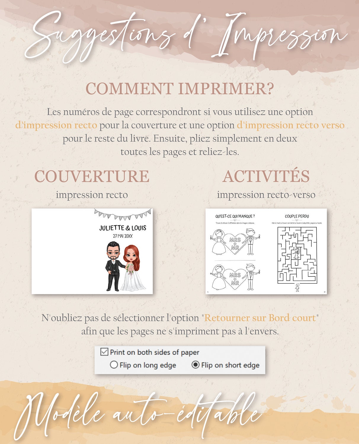FRANÇAIS - Livre D'activités De Mariage Pour Les Enfants | Cahier De ...