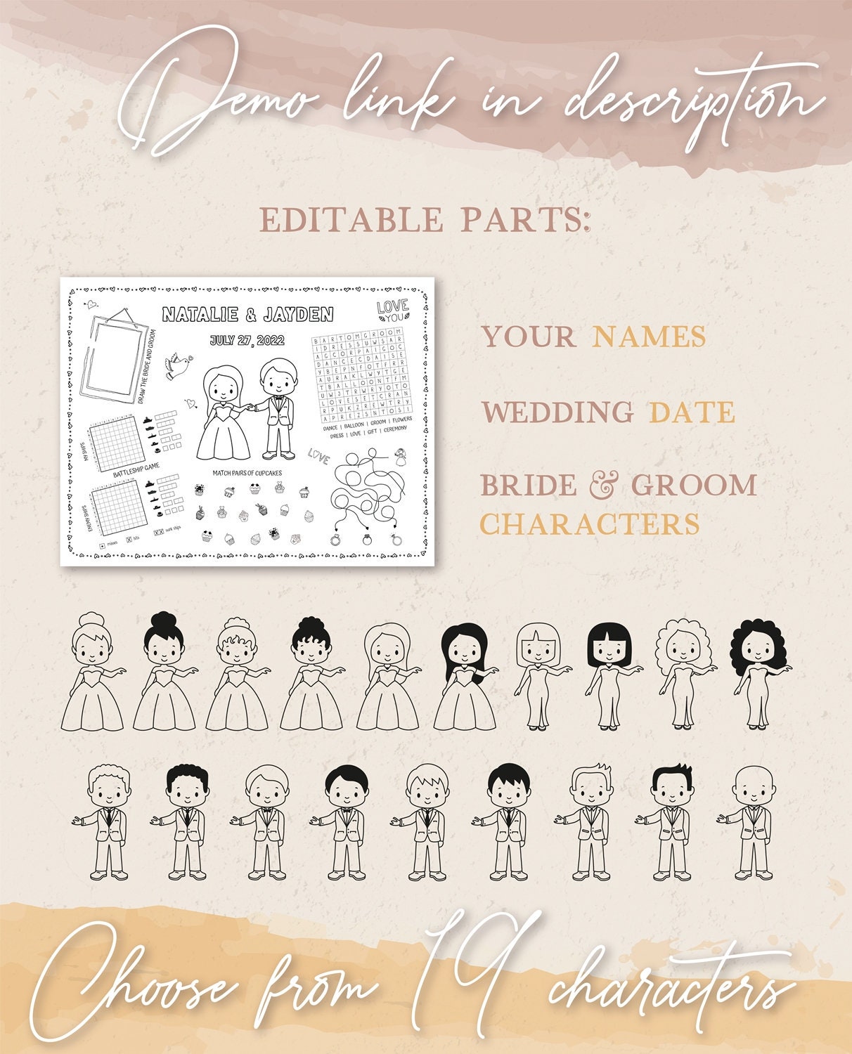 Wedding Activity Sheets Wedding Games for Kids Coloring - Etsy