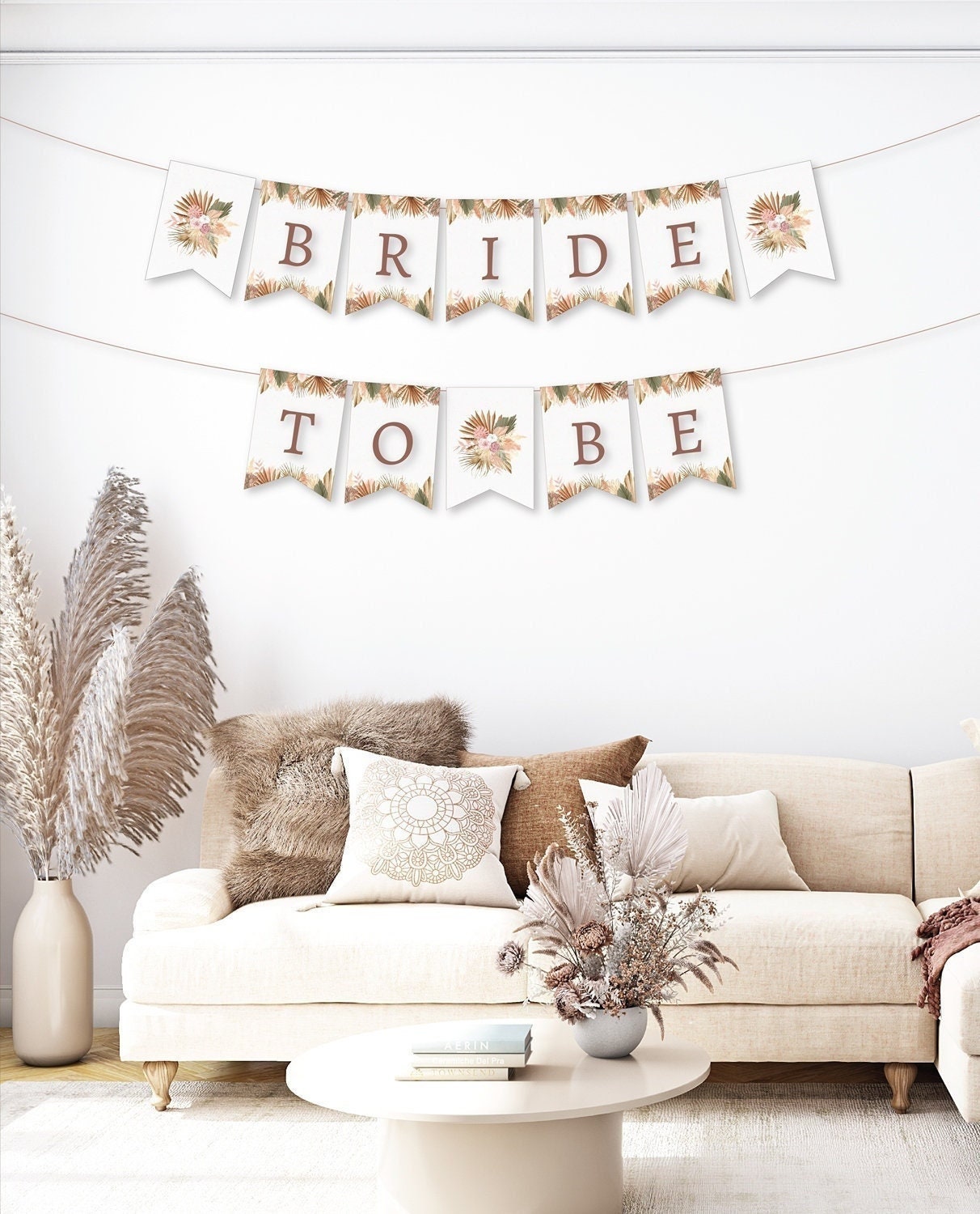 Boho Banner Template | Bridal Shower Welcome Banner | DIY Bachelorette ...