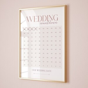 Wedding Countdown Calendar Personalized Wedding Countdown Poster ...