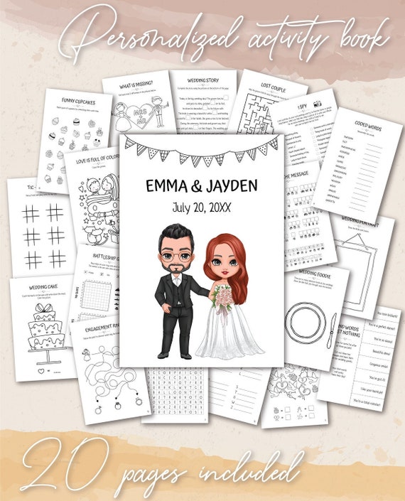 Kids Activity Kits for Wedding Wedding Activity Book for - Etsy