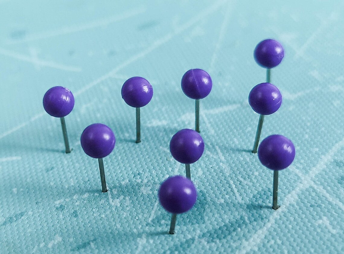 Purple Push Pins 100 Pc Map Push Pins Purple Ball Push - Etsy