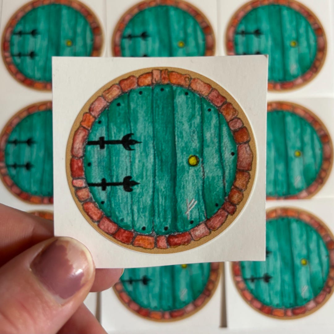 LOTR Inspired Sticker - Hobbit Hole Door Vinyl Decal - Etsy