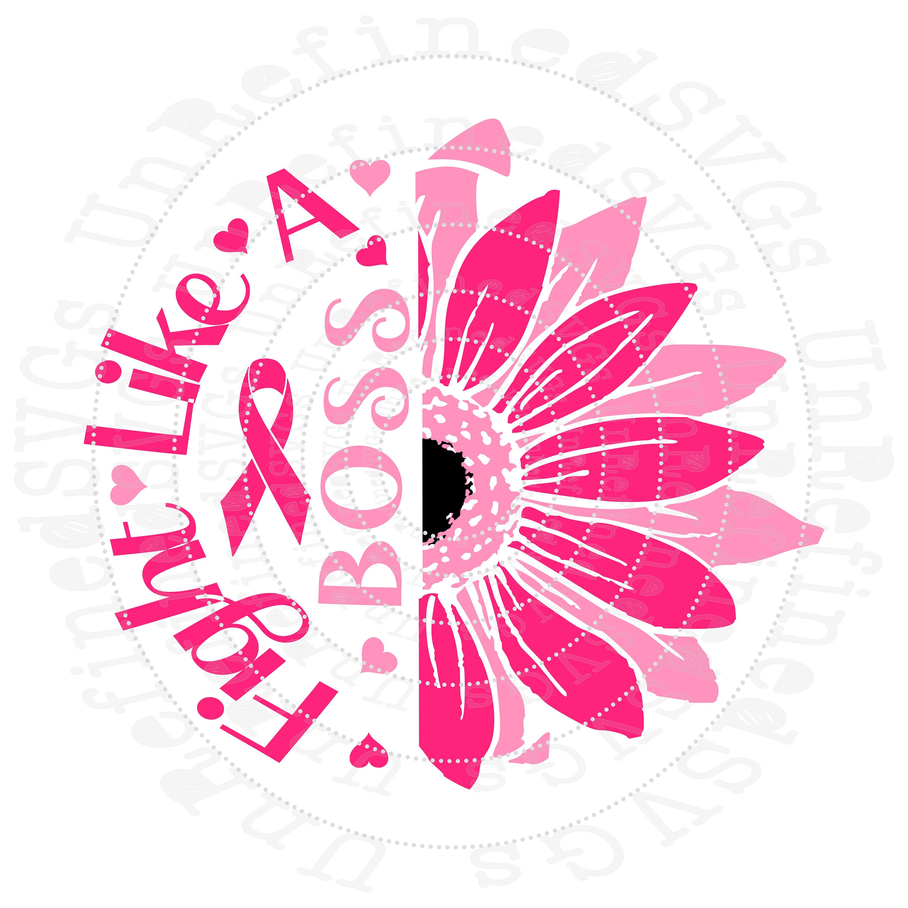 Fight Like a Boss, Breast Cancer SVG, Fight Like A Girl SVG, Pink ...