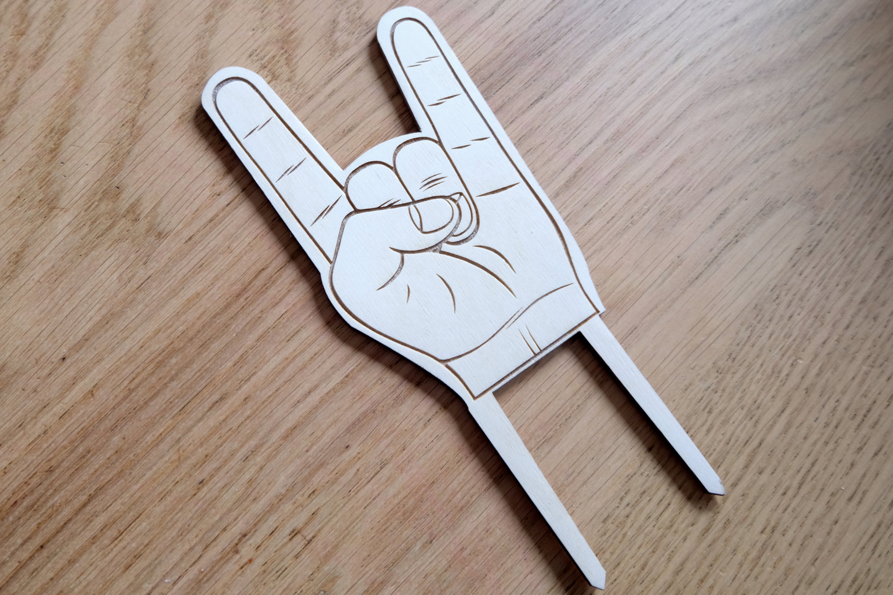 Cake Topper Rock Hand RCK Hand Rocknroll Hand for ROCK FUN - Etsy