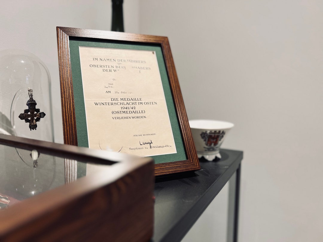 Display Wooden Frame for Old Documents 13x19 - Made Like in a Museum ...