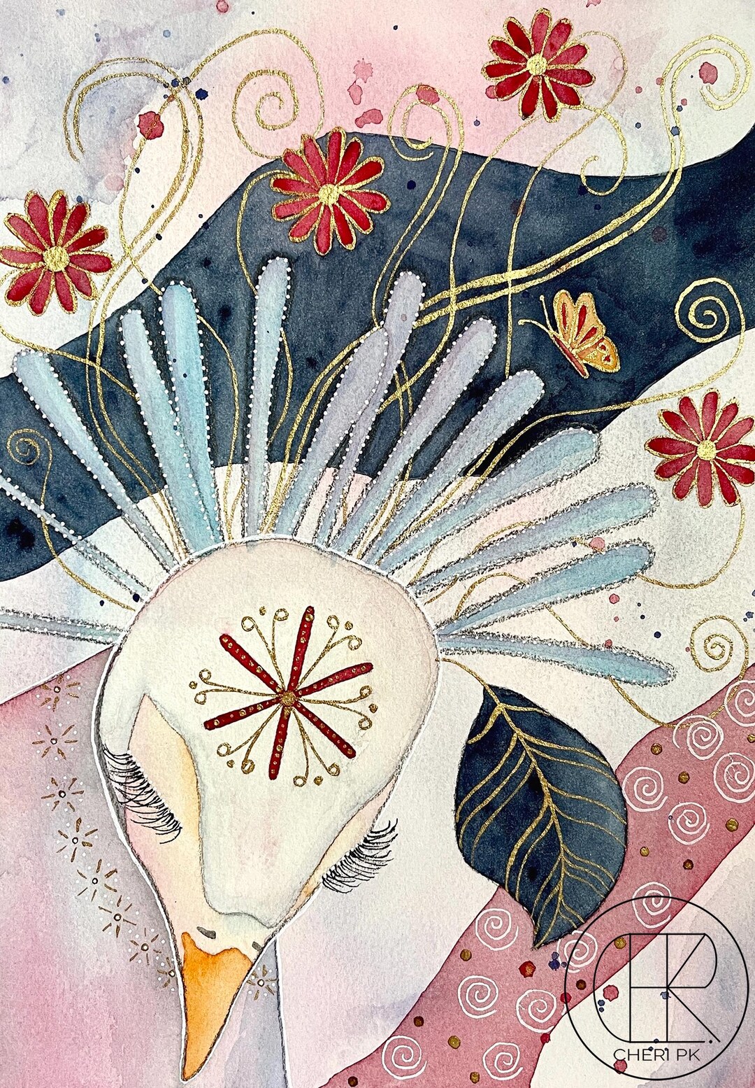 Secretary Bird Original Watercolor Painting - Etsy