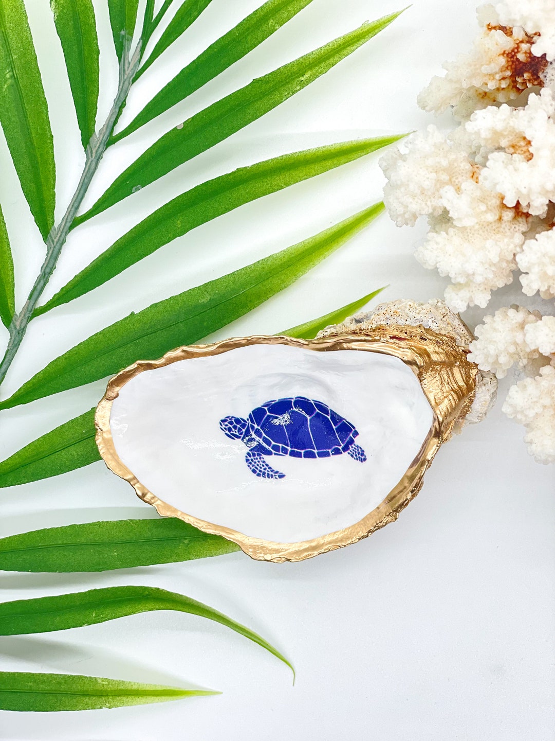 Sea Turtle Oyster Trinket Dish, Oyster Jewelry Dish, Oyster Ring Dish ...