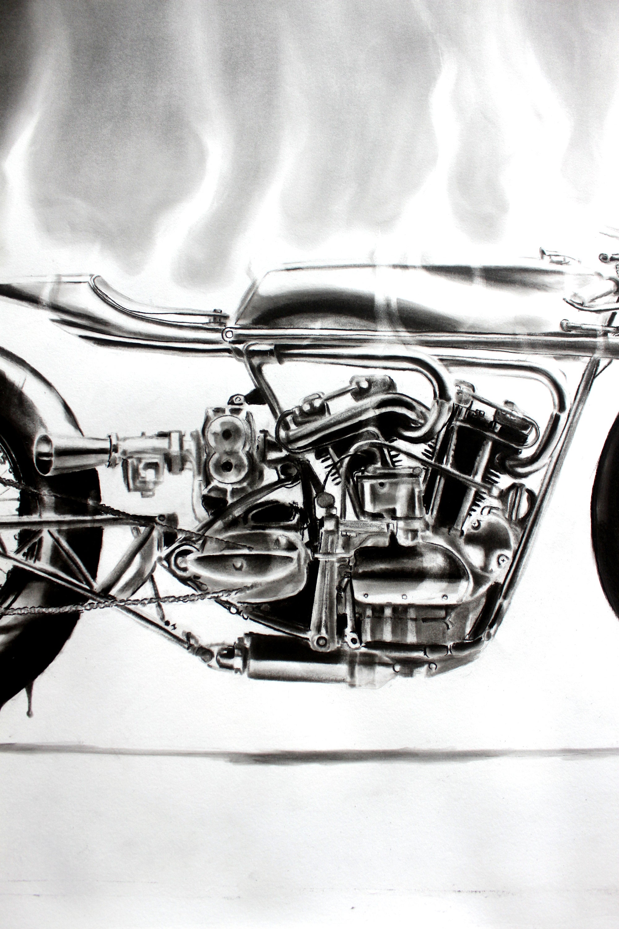 Hazan I Original Charcoal Artwork Large Scale 3'6'' X 2'6'' - Etsy
