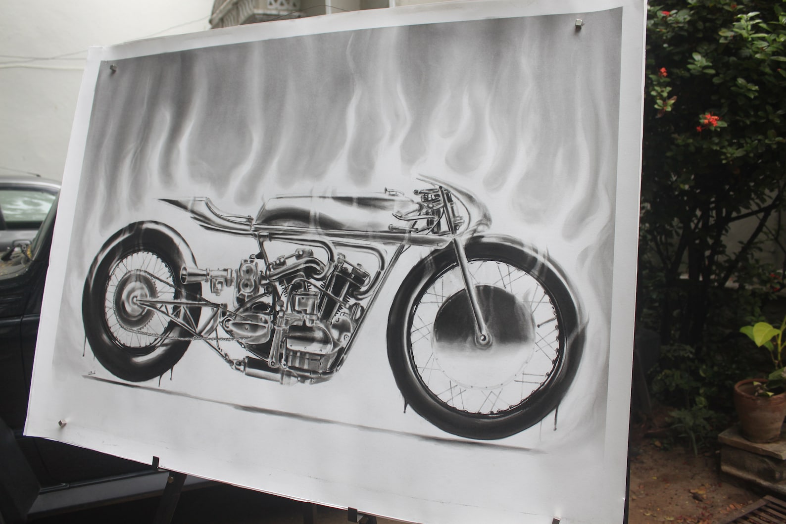 Hazan I Original Charcoal Artwork Large Scale 3'6'' X 2'6'' - Etsy