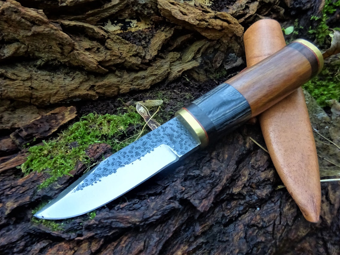 Wikinger Messer mit scharfer Klinge und mehrfarbigem Griff -23cm- mit ...
