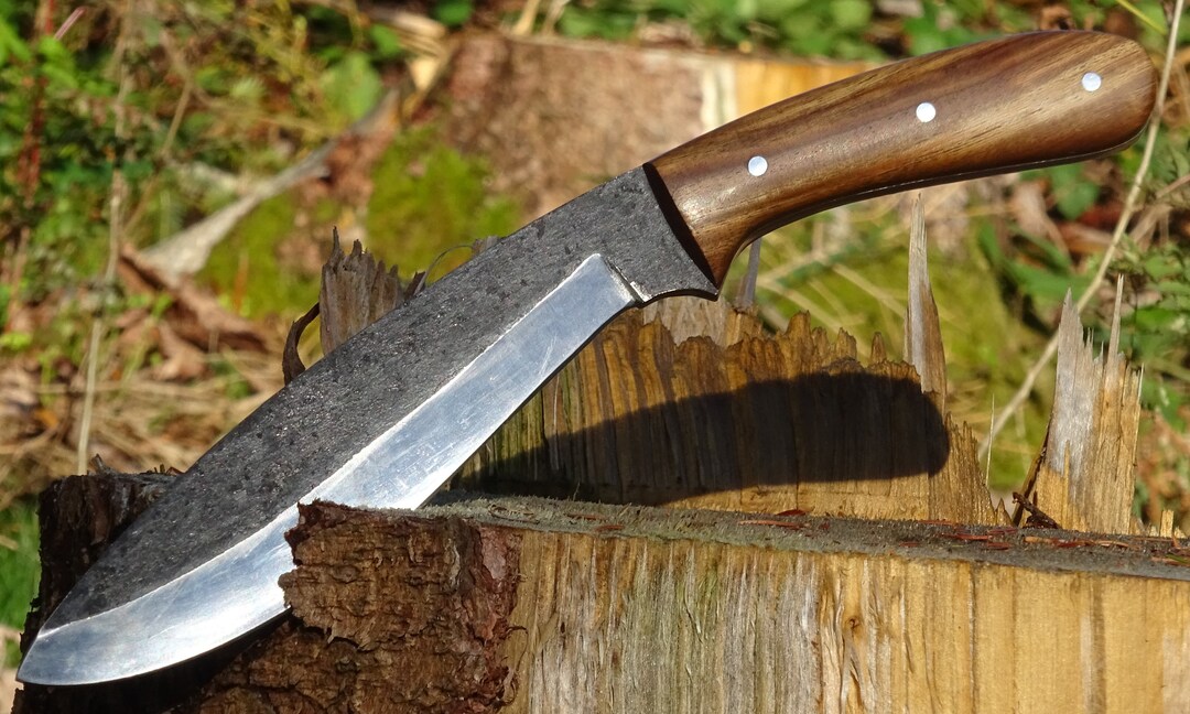 Kukri Cleaver Bushcraft Batoning With Sharp Blade and Wooden Handle 31 ...